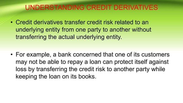 CREDIT DERIVATIVES | PPTX