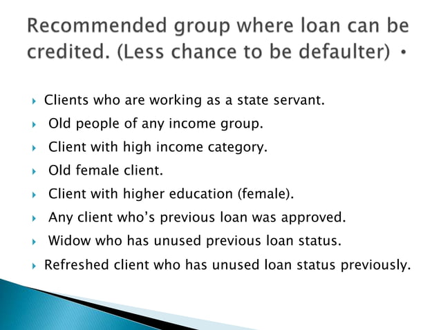 Credit eda case study presentation | PPTX | Business Accounting ...