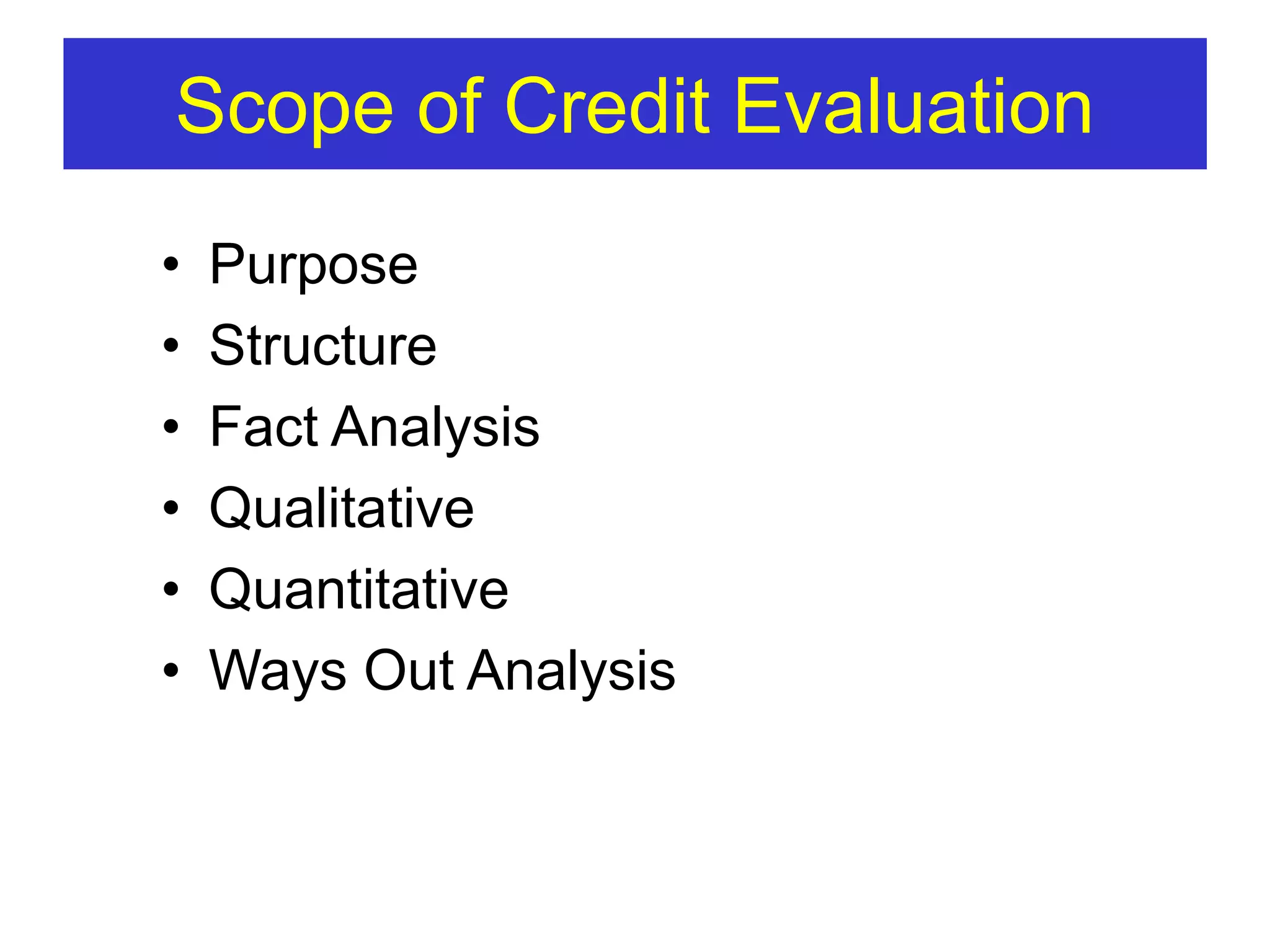 Credit evaluation slide share | PDF