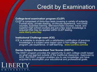 Credit For Life Experience | PPT