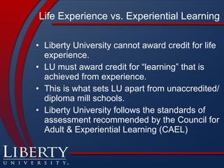 Credit For Life Experience | PPT