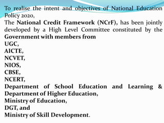 Indian National Credit Framework 2024- Jagannath.K.Dange | PPTX ...