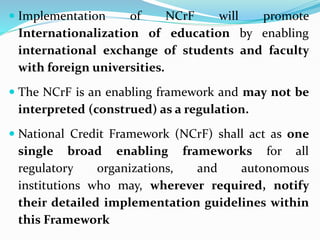 Indian National Credit Framework 2024- Jagannath.K.Dange | PPTX