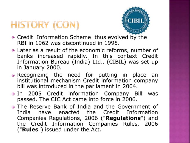 Credit Information Companies Act,2005 | PPTX