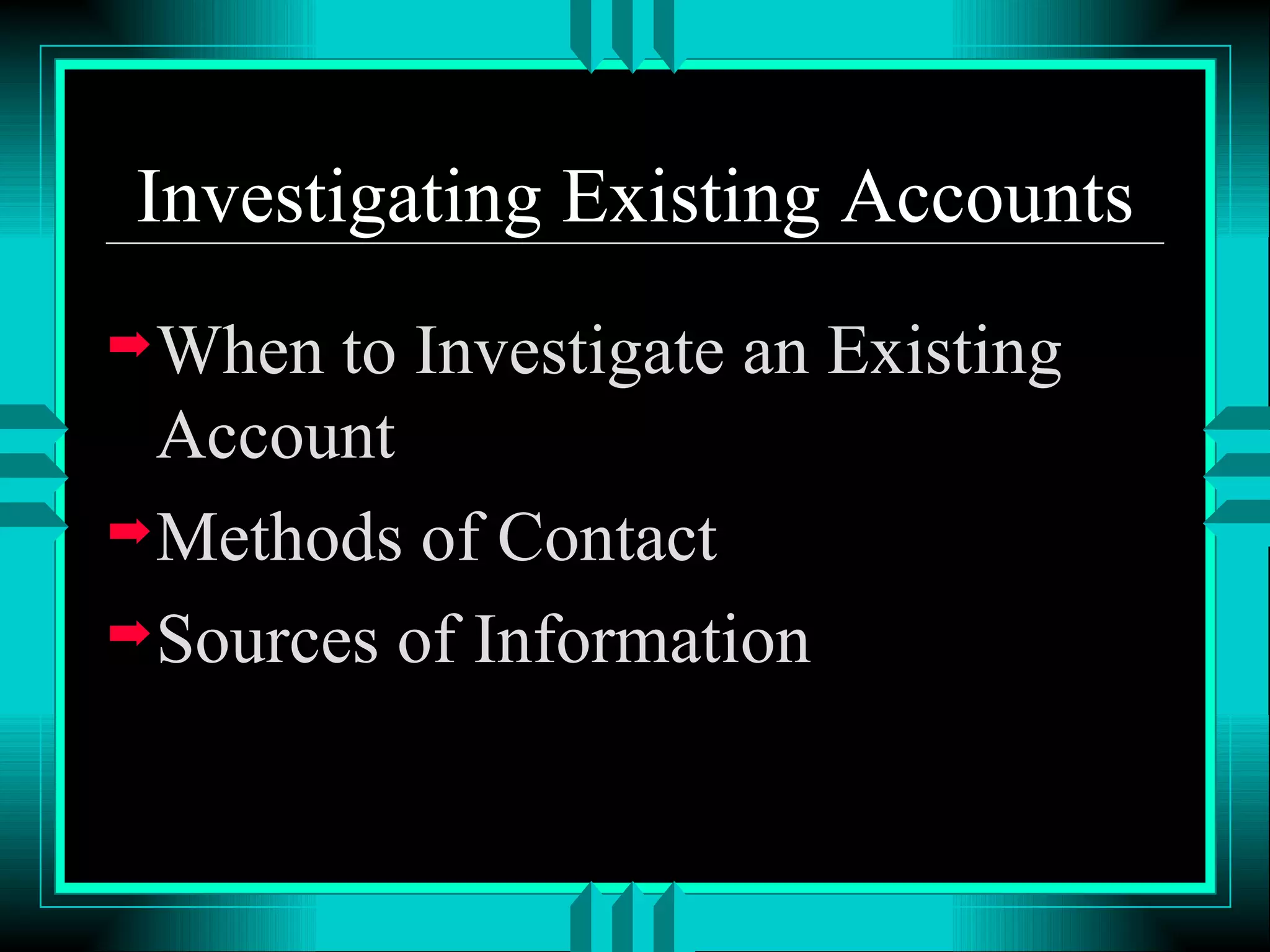 Credit Investigations | PPT