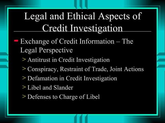 Credit Investigations | PPT
