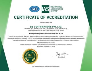 ISO certification body | PDF