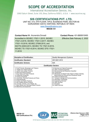 ISO certification body | PDF