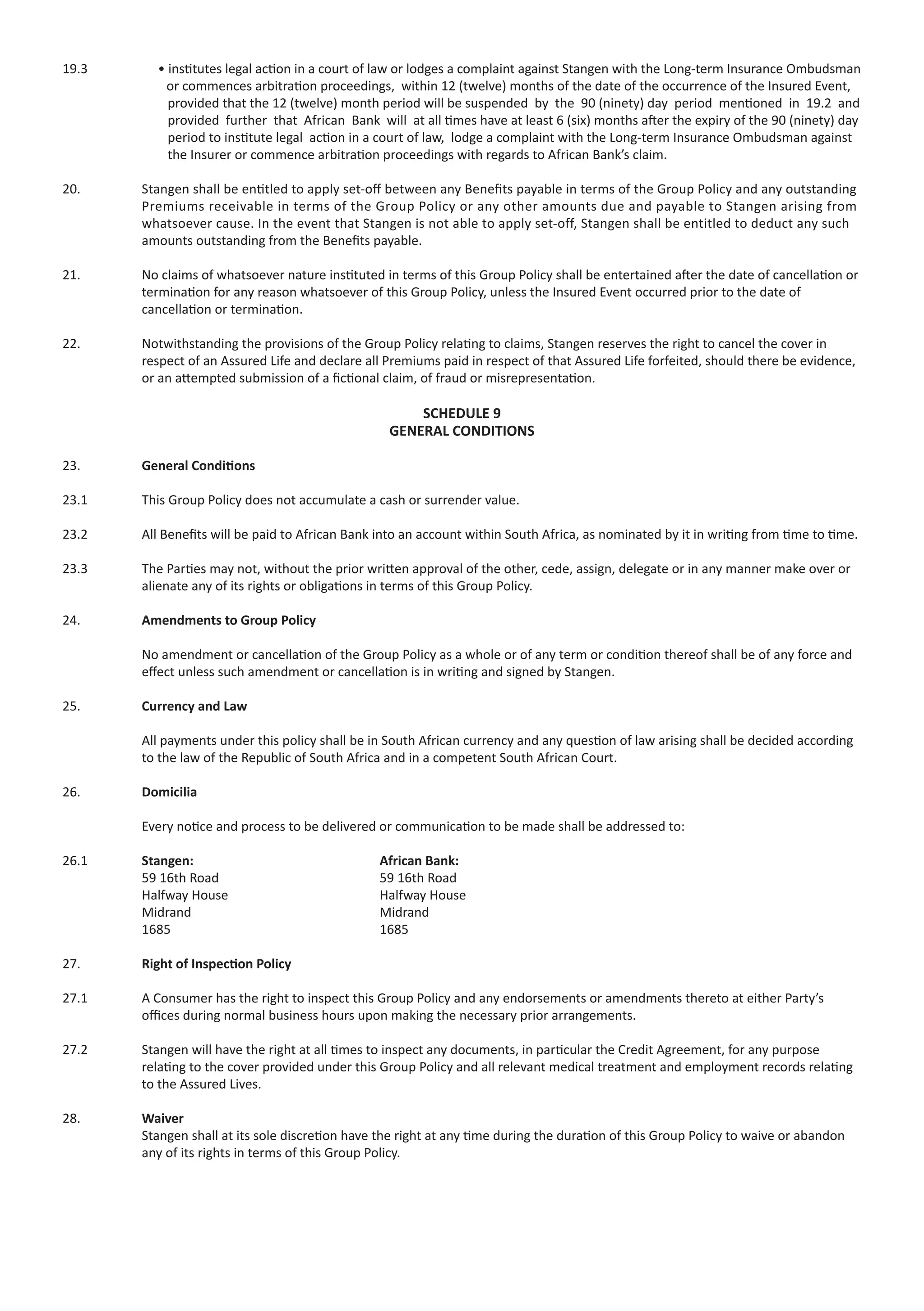 Credit life master policy | PDF