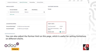 Credit limit improvement system in odoo 17 | PPT