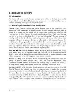 Credit managemant of nbl | DOCX