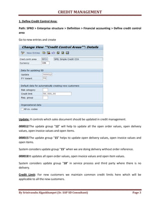 Credit Management in SAP SD | PDF