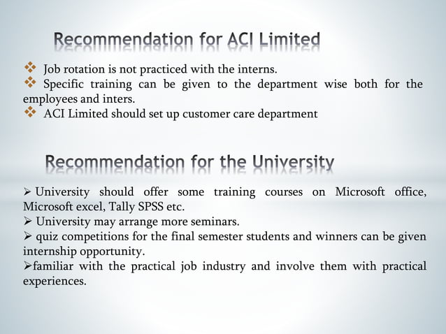 Credit Management Activities of ACI limited | PPT