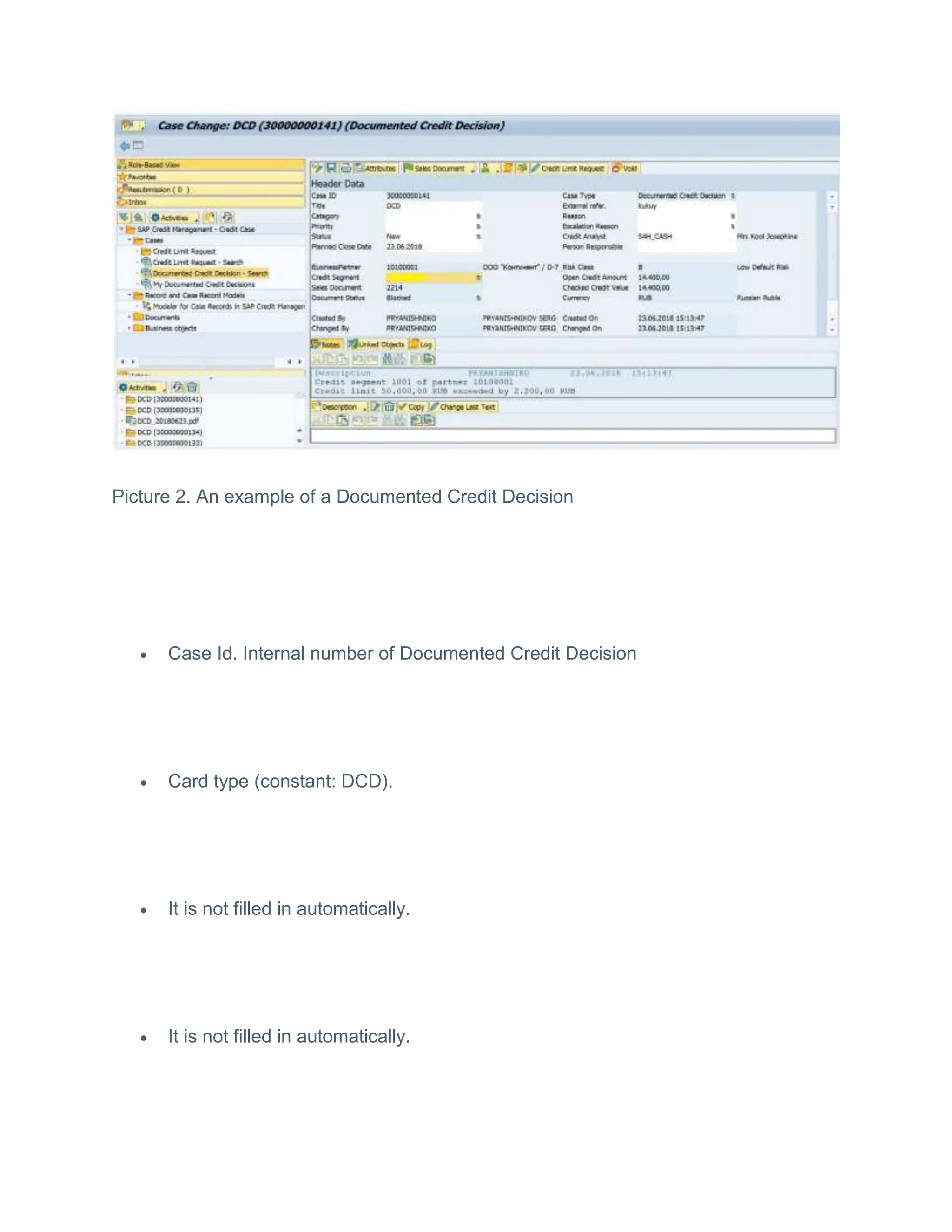 Credit management (Documented Credit Decision.docx