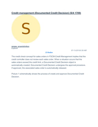 Credit management (Documented Credit Decision.docx