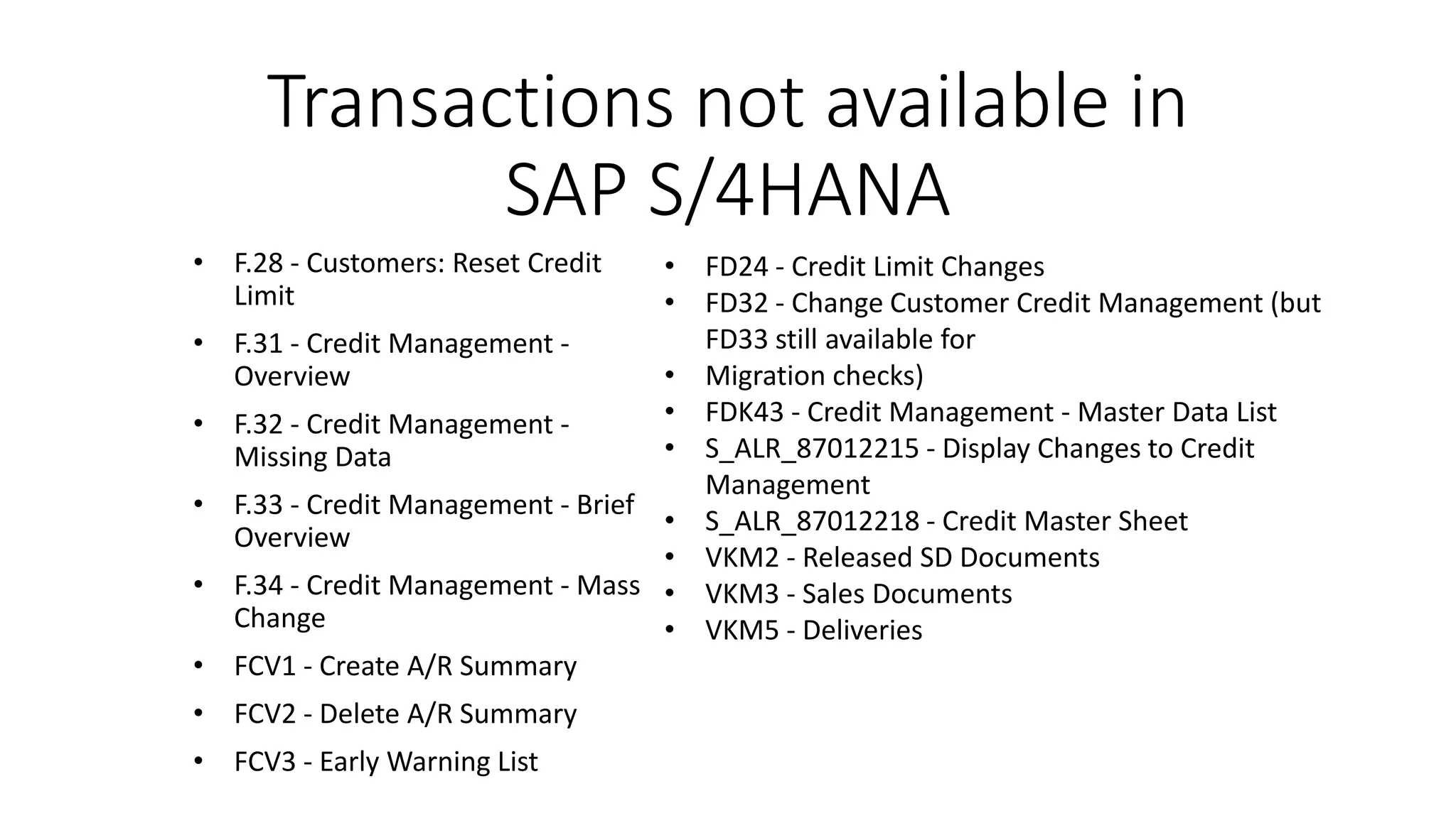 Credit management reports not available in sap s | PPTX