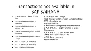 Credit management reports not available in sap s | PPT