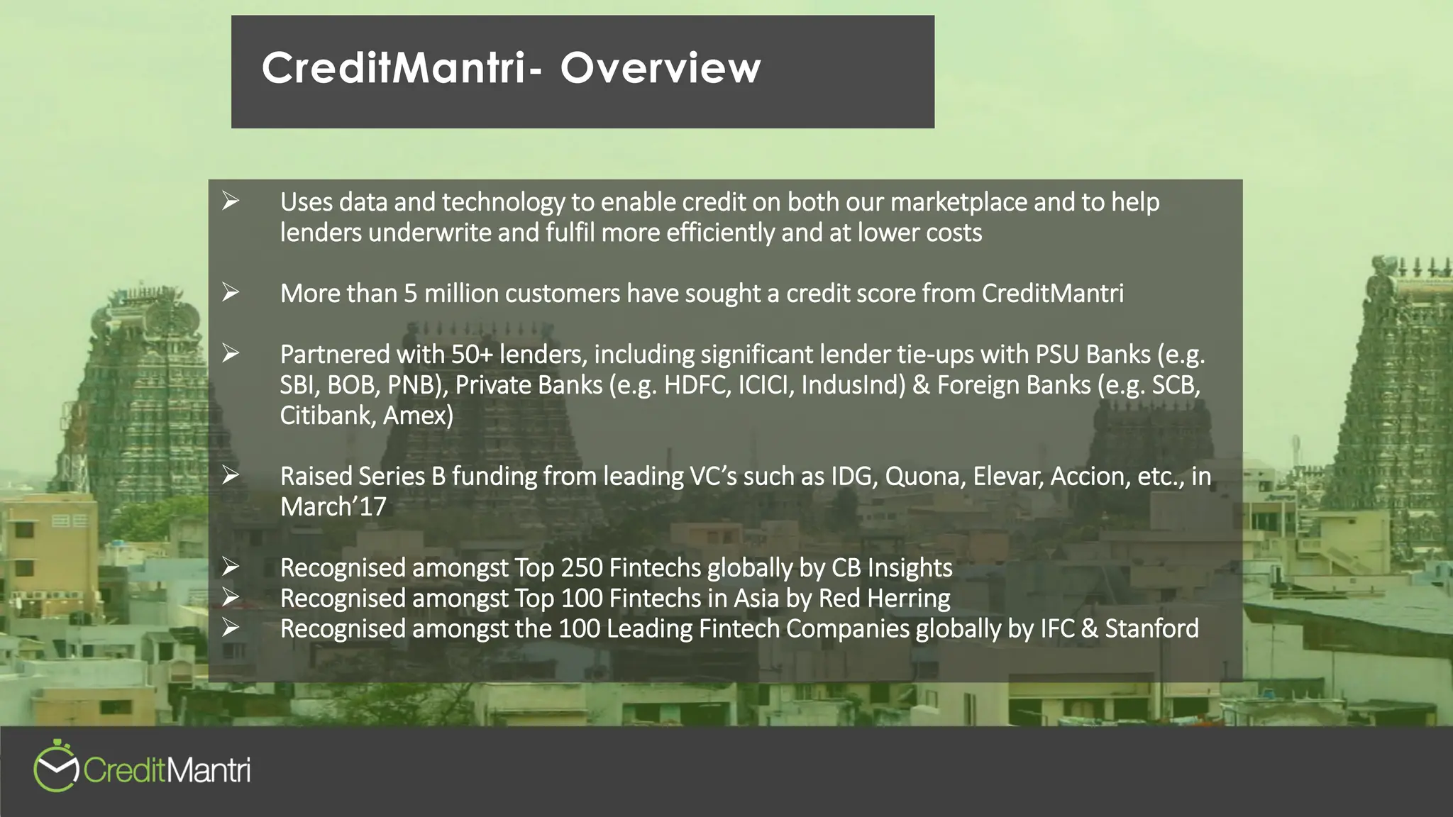 CreditMantri - Overview and its challeng.pdf