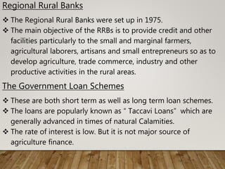 Needs and Sources of Credit in Indian Agriculture | PPTX