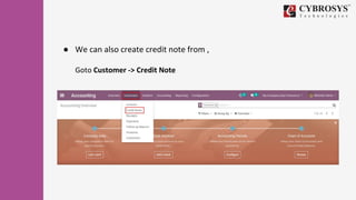 Credit Notes in Odoo 13 | PPT