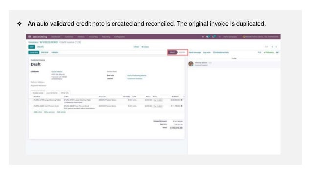 What is Credit Notes in Odoo 15 Accounting | PPTX