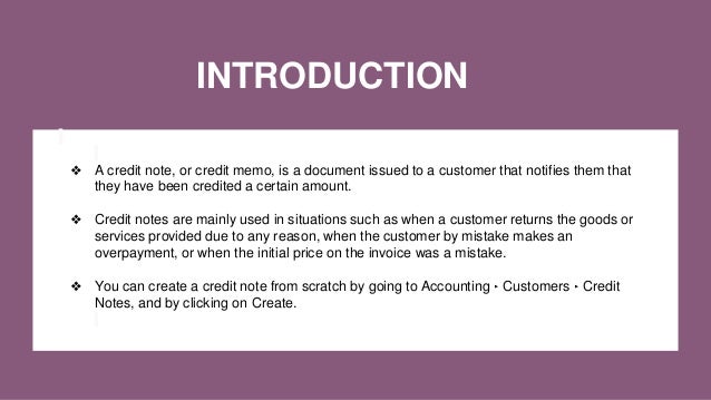 What is Credit Notes in Odoo 15 Accounting | PPTX