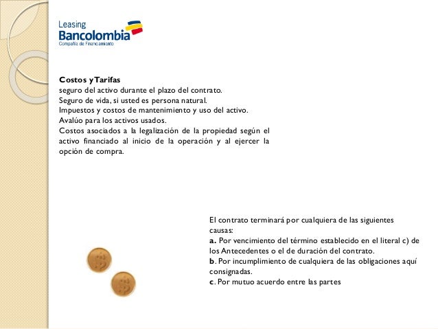 Prestamo Leasing Bancolombia - creditodaichlor