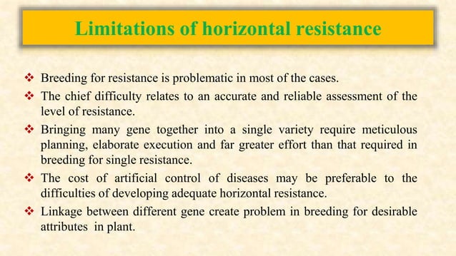 role of horizontal and vertical resistance in plant pathology | PPTX