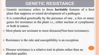 role of horizontal and vertical resistance in plant pathology | PPTX