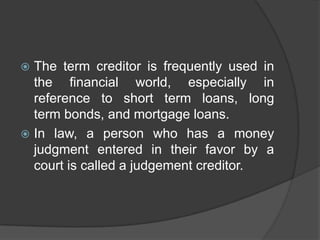 Creditors and accounts payable | PPTX