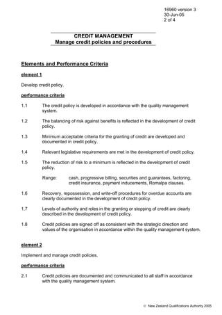 Credit Policies | PDF