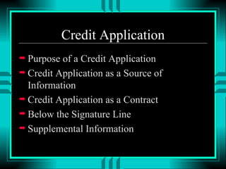 Credit Policy and Procedures | PPT