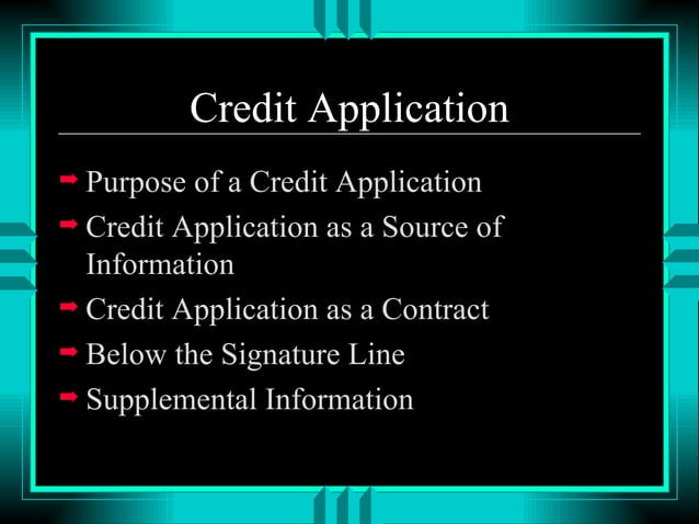 Credit Policy and Procedures | PPT