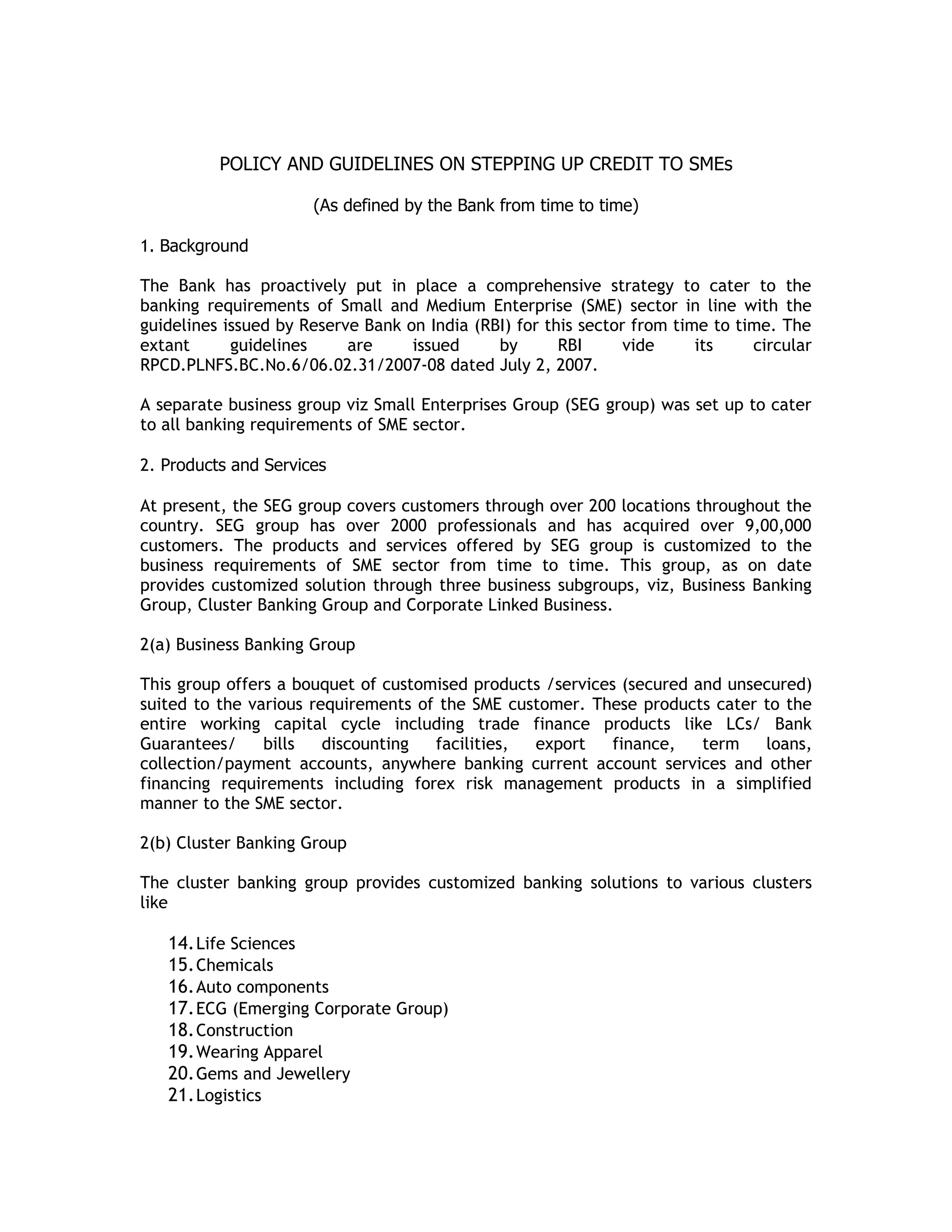 Credit Policy Of Icici | DOC