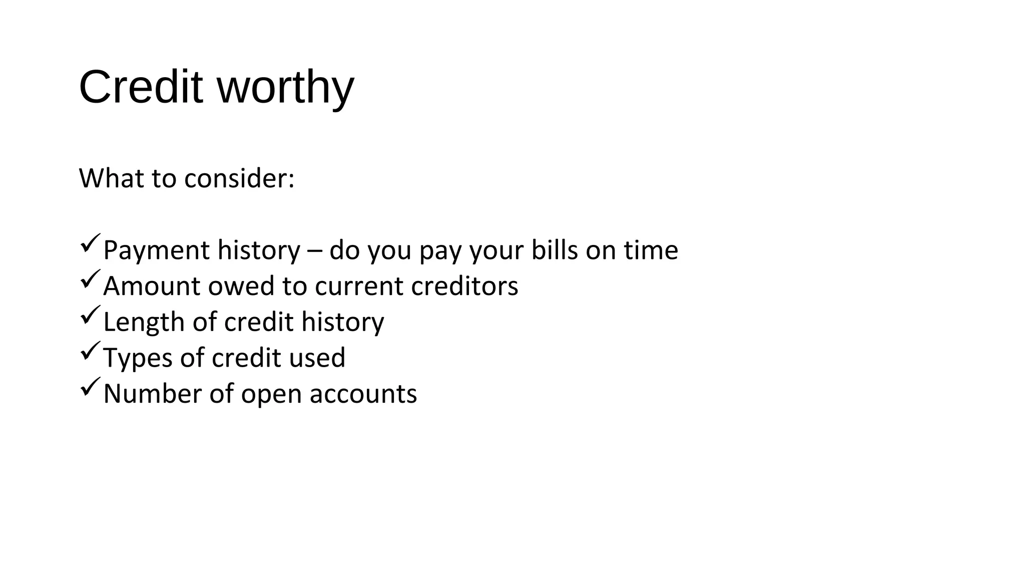 Credit presentation | PPT