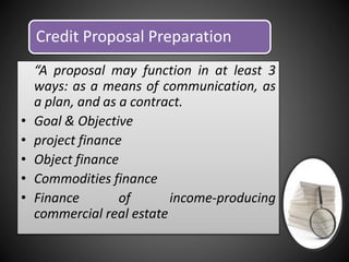 Credit proposal preparation by z ara | PPTX