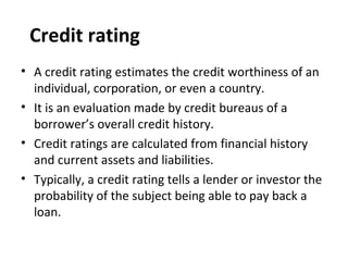 Credit rating | PPT