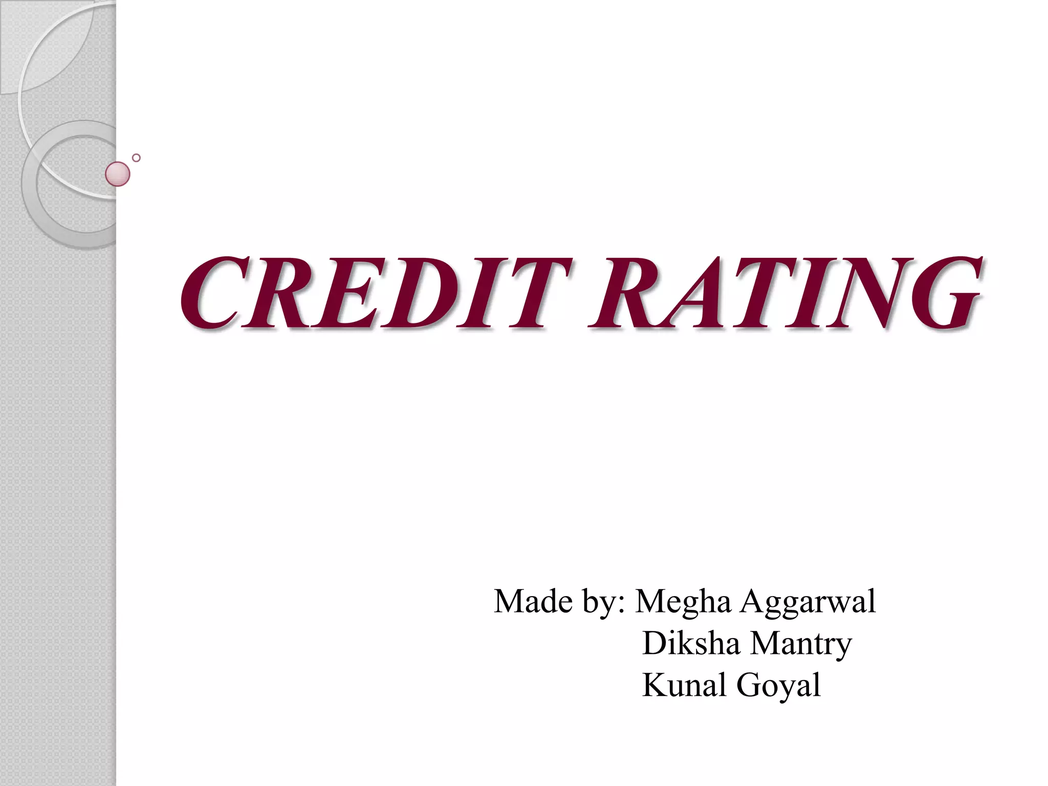 Credit rating | PPTX