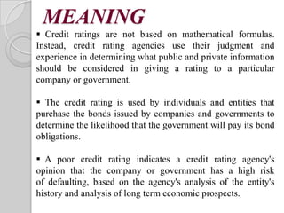 Credit rating | PPTX