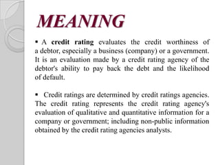 Credit rating | PPT