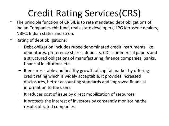Credit rating ppt | PPT