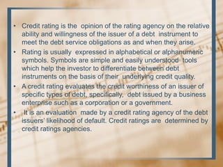 Credit rating | PPTX