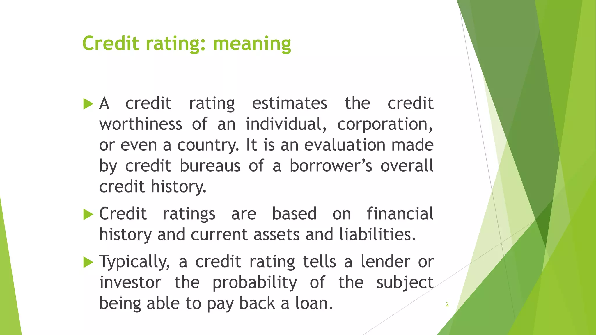 Credit rating agency | PPT