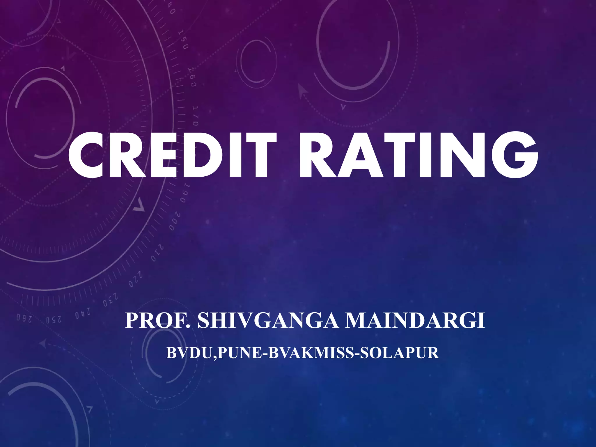 Credit rating System In India | PPT