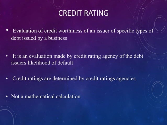 Credit rating System In India | PPT