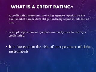 Credit rating System In India | PPT