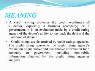 Credit rating | PPTX