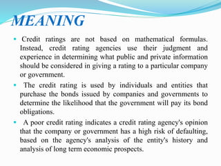 Credit rating | PPTX