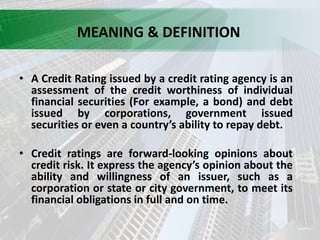 Credit Rating Agencies | PPTX