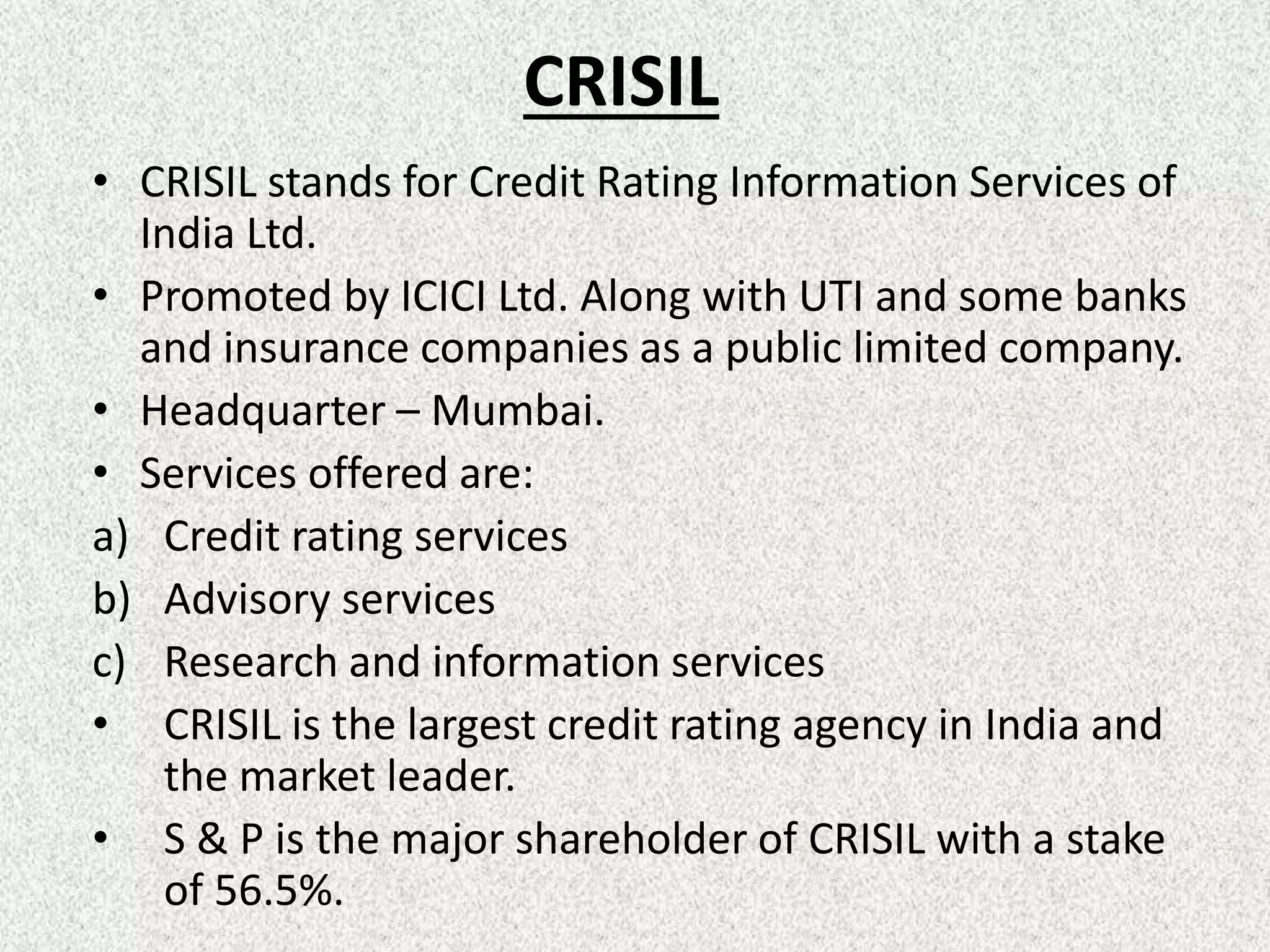 Credit rating agencies | PPTX